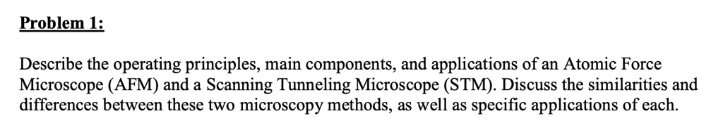 SOLVED: Problem 1: Describe the operating principles, main components ...