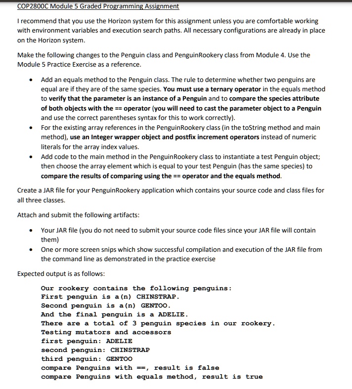 Texts: COP2800C Module 5 Graded Programming Assignment I recommend that ...