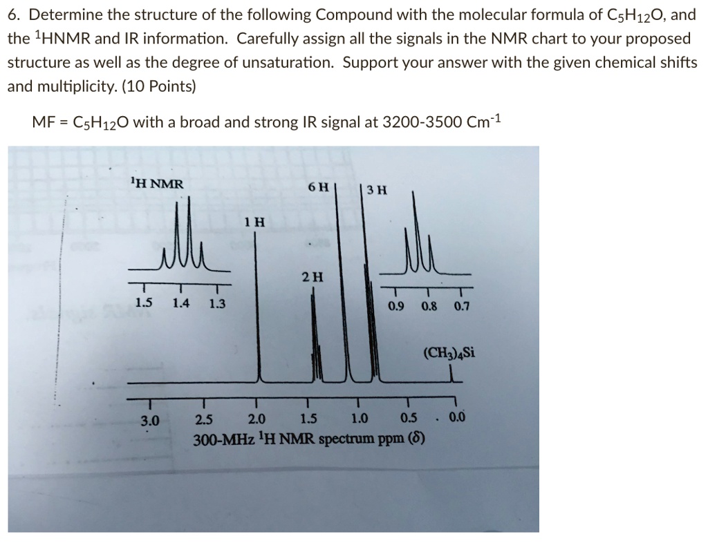 SOLVED:6. Determine the structure of the following Compound with the ...