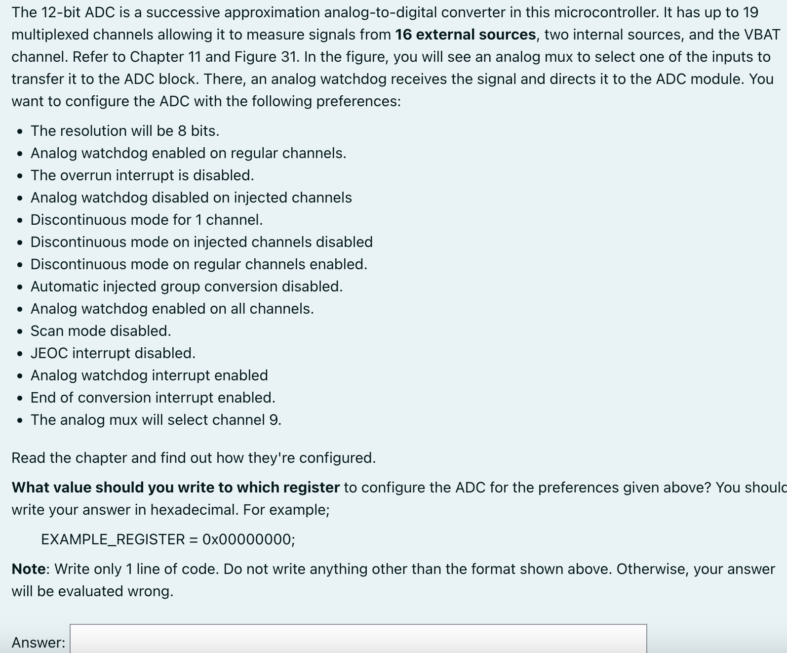 SOLVED: The 12-bit A D C is a successive approximation analog-to-digital converter in this ...