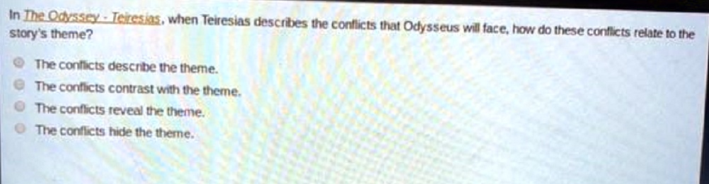 In The Odyssey - Teiresias, when Teiresias describes the conflicts that ...
