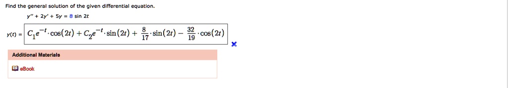 Find the general solution of the given differential equation. y” + 2y ...