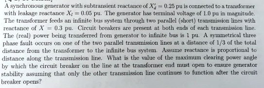please provide step by step solution with diagram a synchronous generator with subtransient ...