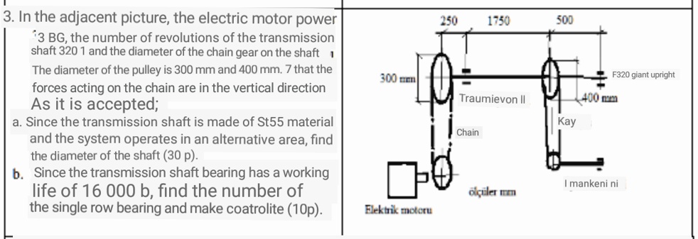 SOLVED: In the adjacent picture, the electric motor power is 3 BG, the ...