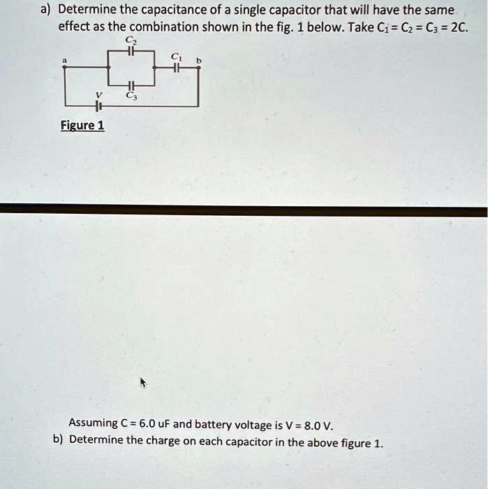 a) Determine the capacitance of a single capacitor that will have the ...