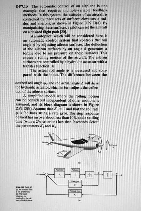 DP7.13 The automatic control of an airplane is one example that ...