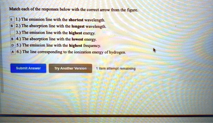 SOLVED: Match cach of the responses bclow with the correct arTow from the figure. 041) The ...