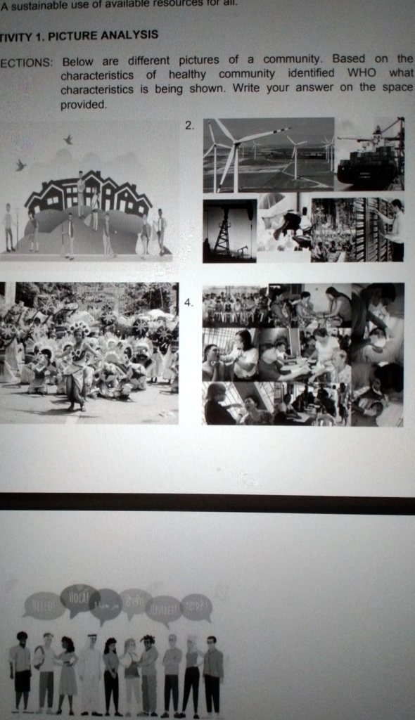 SOLVED: ACTIVITY 1. PICTURE ANALYSIS DIRECTIONS: Below are different ...