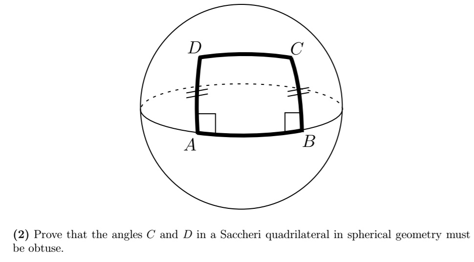 SOLVED: (2) Prove that the angles and D in Saccheri quadrilateral in ...