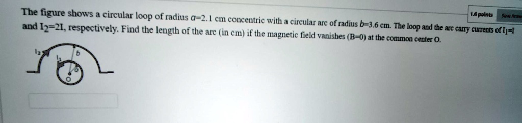 The figure shows circular loop of radius 2 cm i8polnt raea...