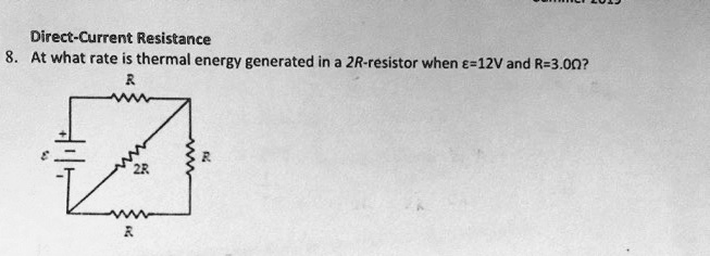 SOLVED: Direct-Current Resistance At what rate is thermal energy ...