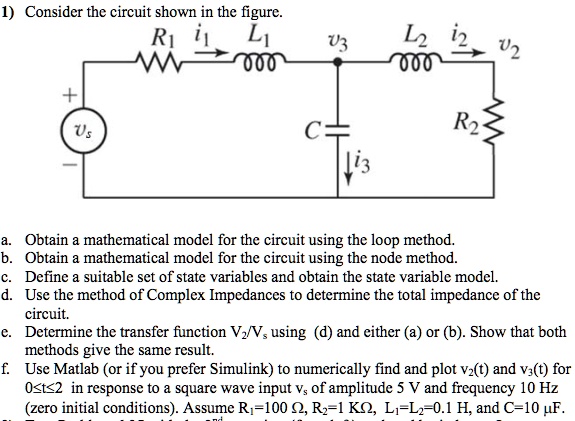 SOLVED: Consider the circuit shown in the figure. L2 000 a. Obtain a ...