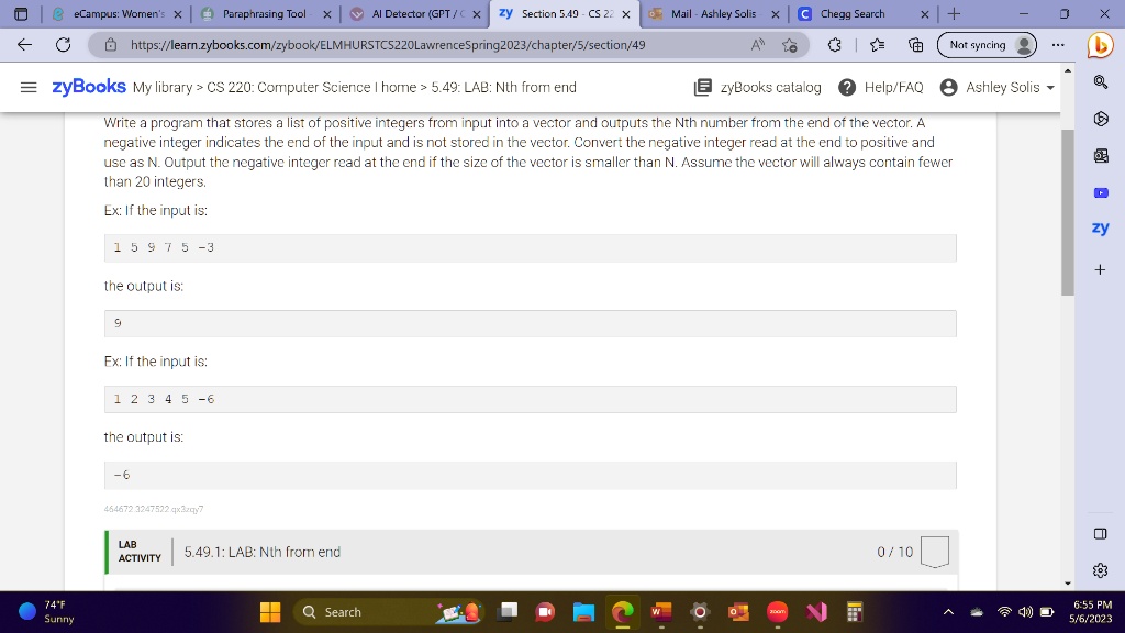[GET ANSWER] Write a program that stores a list of positive integers from input into a vector ...
