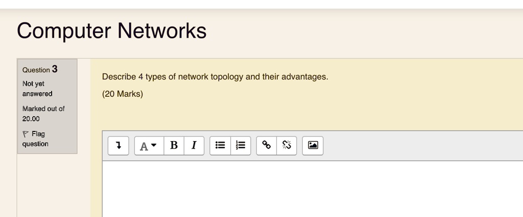 SOLVED: Computer Networks Question 3 Describe 4 types of network ... SOLVED: Computer Networks Question 3 Describe 4 types of network ...