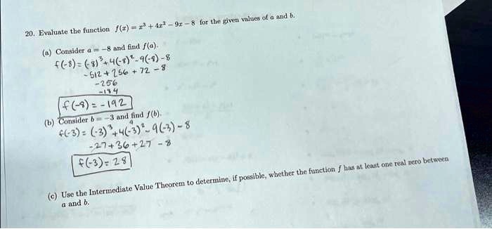 Solved Texts Use The Intermediate Value Theorem To Determine If Possible Whether The