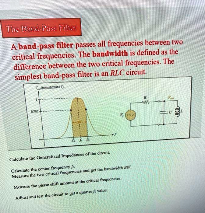 SOLVED: The Band-Pass Filter: A band-pass filter passes all frequencies ...