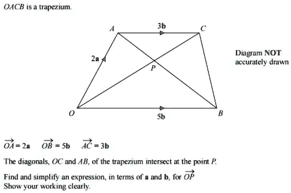 oacb is trapezium diagram not accurately drawn o4 2a ob sb ac 3b the ...