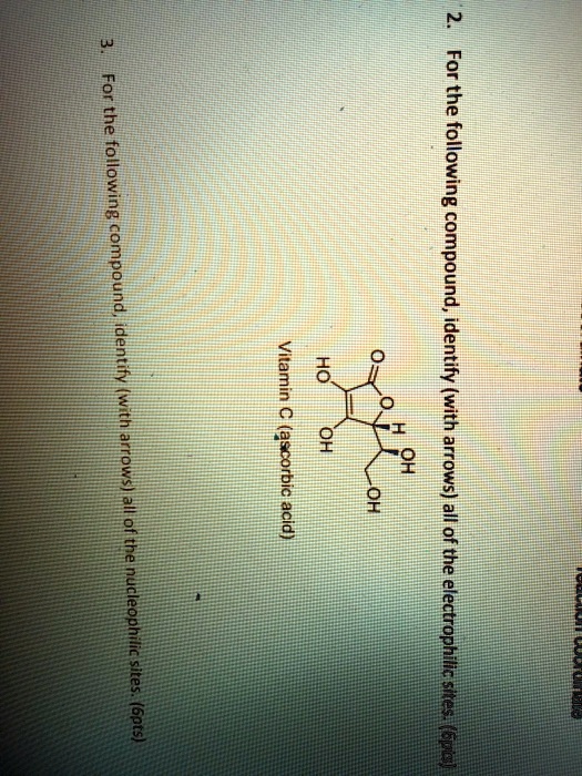 SOLVED:For the following compound 1 HO identify (with 1 HO OH arrows ...