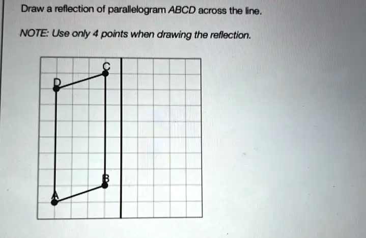 Draw a reflection of parallelogram ABCD across the line. NOTE: Use only ...