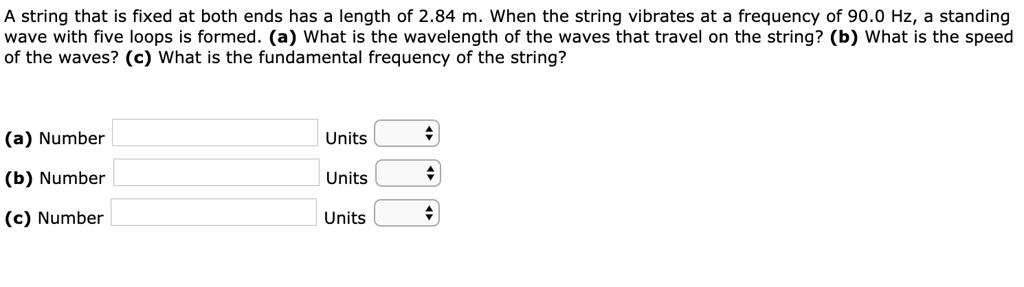 SOLVED: A string that is fixed at both ends has a length of 2.84 m ...
