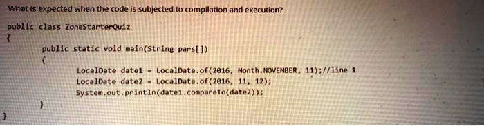 java se 8 features answer and explanation rnal expected nhen the code subjected t0 compilation ...