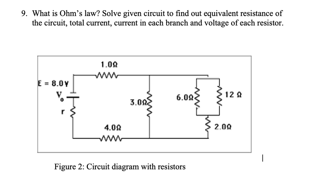 SOLVED: 9. What is Ohm's law? Solve the given circuit to find out the equivalent resistance of ...