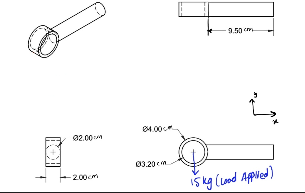 SOLVED: A curtain rod support is given in the figure below, and a load ...