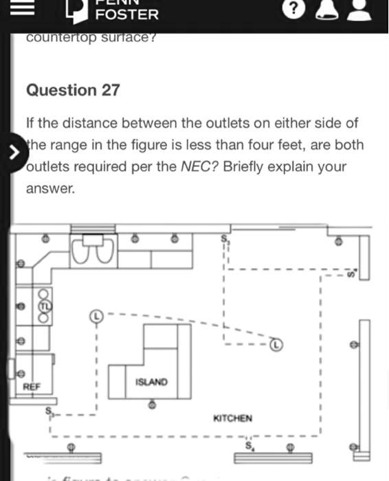 Question 27 If the distance between the outlets on either side of the ...