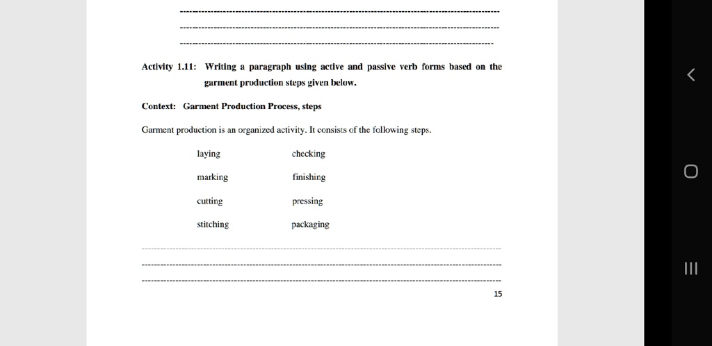 [GET ANSWER] actlvity l1 writing paragraph using active and passive ...