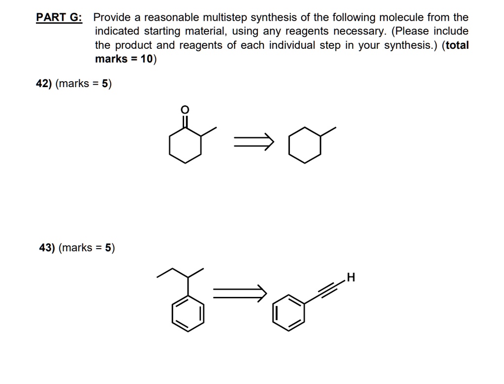 pari g provide a reasonable multistep synthesis of the following ...