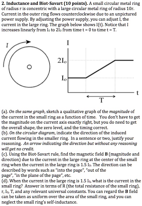 2 inductance and biot savart 10 points a small circular metal ring of ...