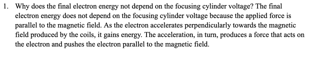 Why does the final electron energy not depend on the...