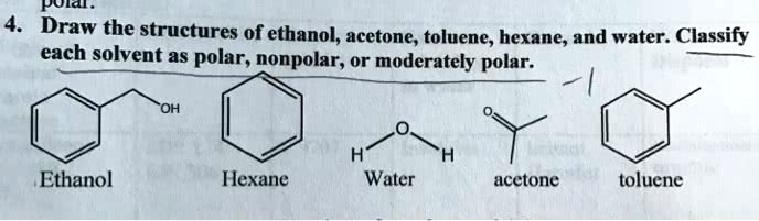 SOLVED: ' Classify each solvent as polar, nonpolar, or moderately polar ...