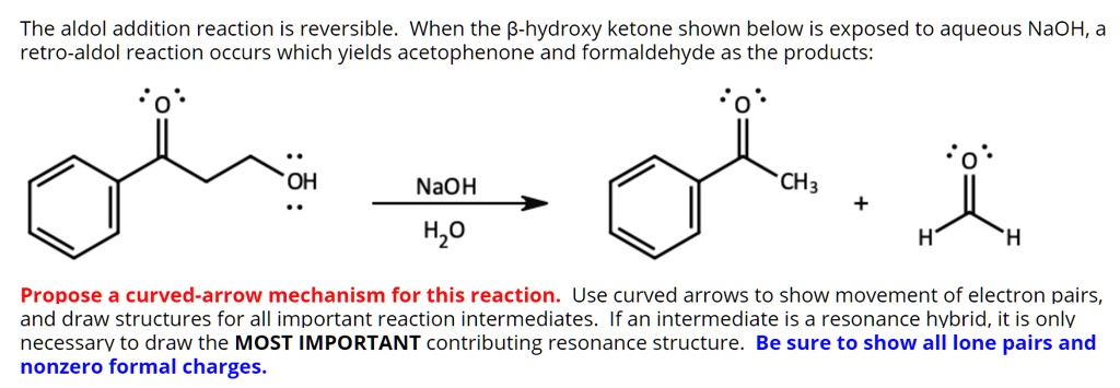 the aldol addition reaction is reversible when the b hydroxy ketone ...