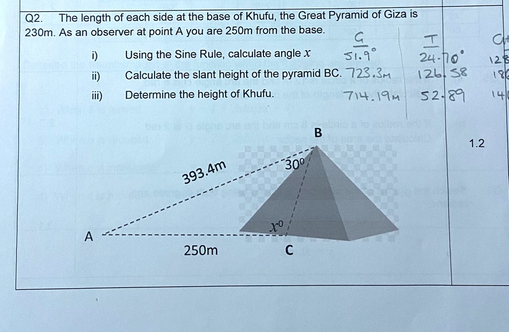 q2 the length of each side at the base of khufu the great pyramid of ...