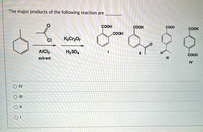 SOLVED: The major products of the following reaction are COOH Cooh coch ...