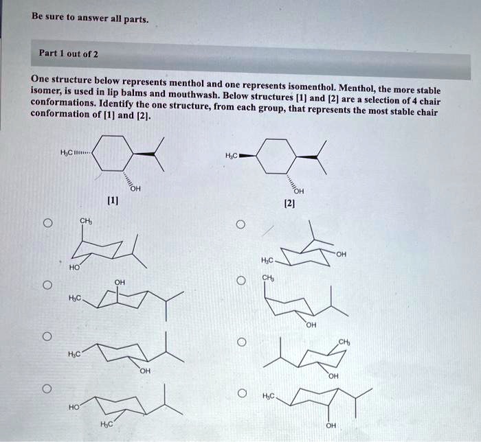 SOLVED: Be sure to answer all parts. Part Out 0f 2 One structure below ...