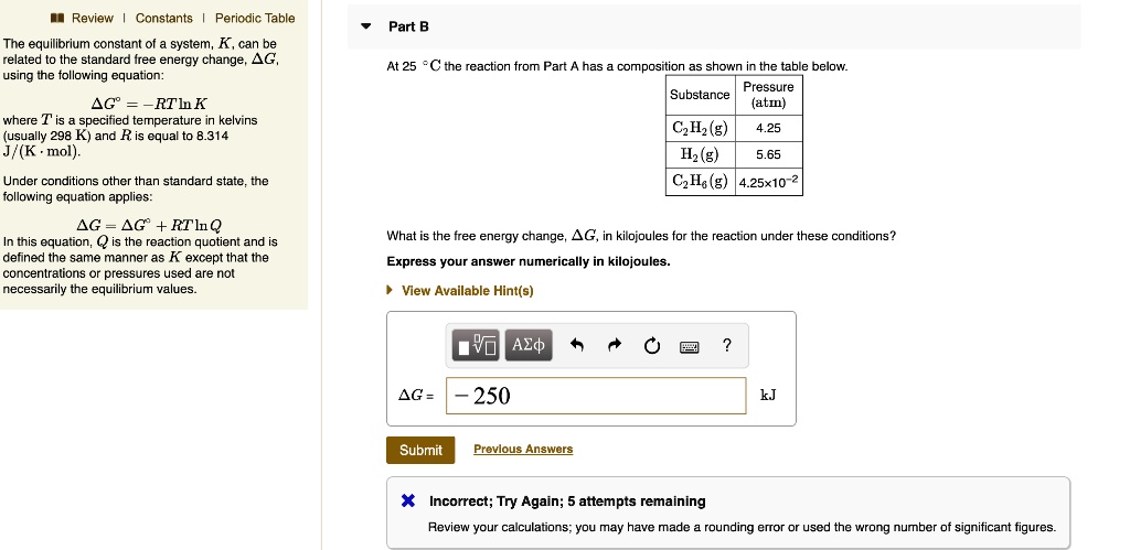 review constants periodic table the equilibrium constant of system k can be related to the ...