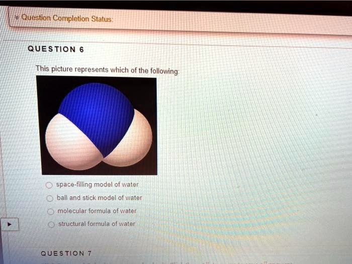 SOLVED: Question Completion Slalus: QUEsTiON This picture represents ...