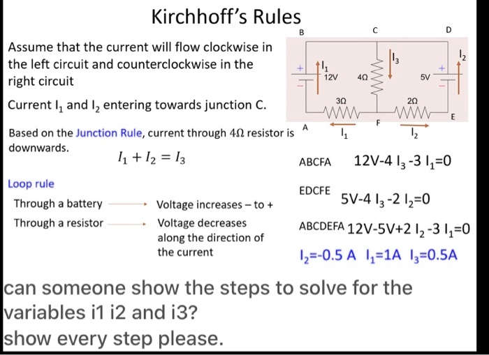 kirchhoffs rules assume that the current will flow clockwise in the ...