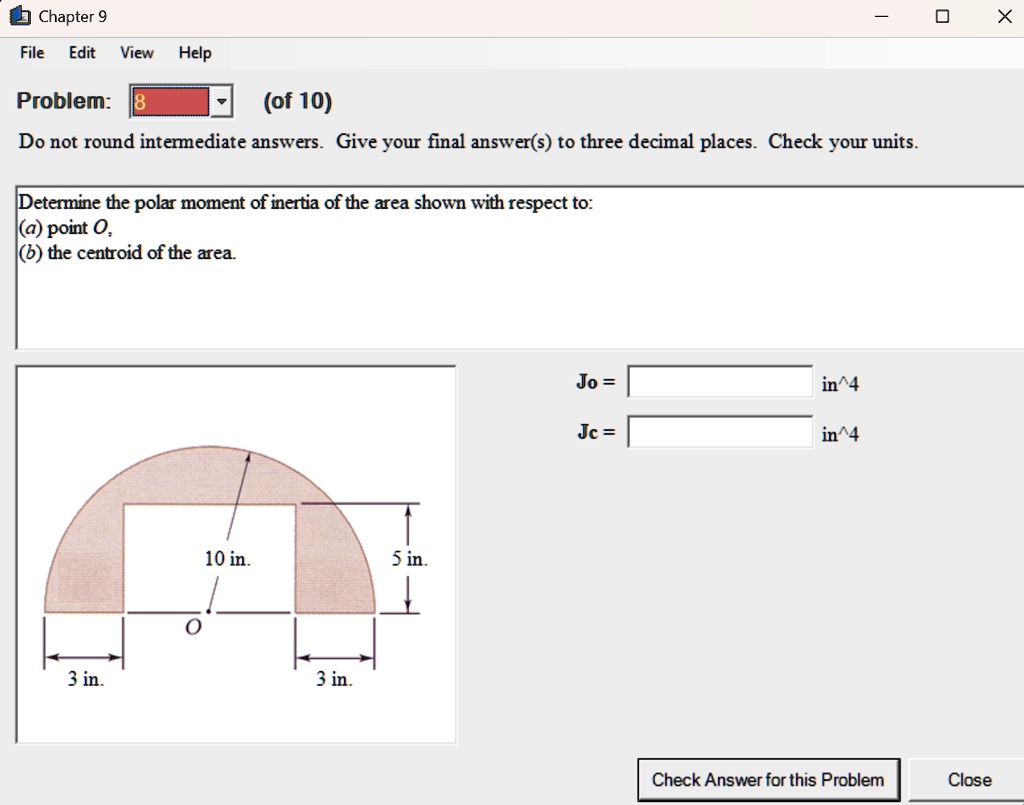 chapter 9 problem 8 of 10 do not round intermediate answers give your final answers to three ...