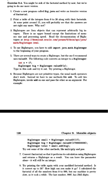 Solved Need Help With This Java Exercise From The Book Think Java By Downey Exercise 94 You