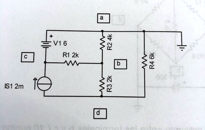 SOLVED: In the circuit shown, the voltage source V1 supplies 6 volts ...