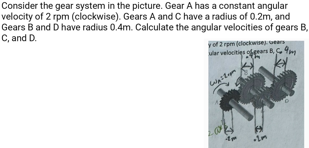 consider the gear system in the picture gear a has a constant angular ...