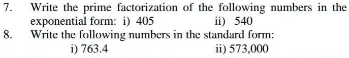 Solved Please Help Me Friends With Solution Write The Prime Factorization Of The Following