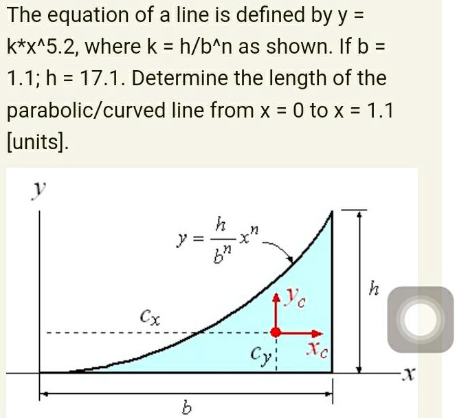 SOLVED: The parabolic/curved line is rotated about the x-axis through ...