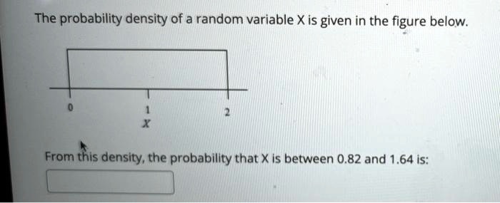 SOLVED: The probability density of a random variable X is given in the ...