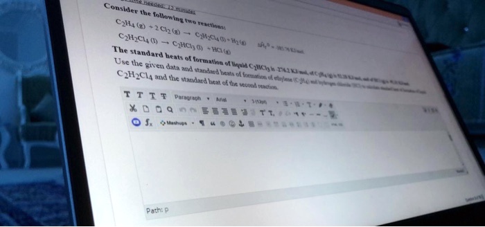 SOLVED: Consider the following two reactions CH+2C-CMCl-M CHCLCHC-HCI ...