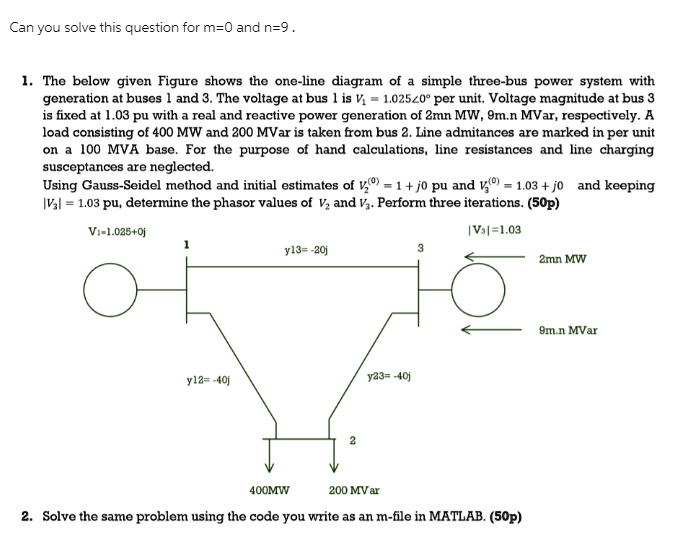 Can you solve this question for m=0 and n=9. 1. The below given Figure ...