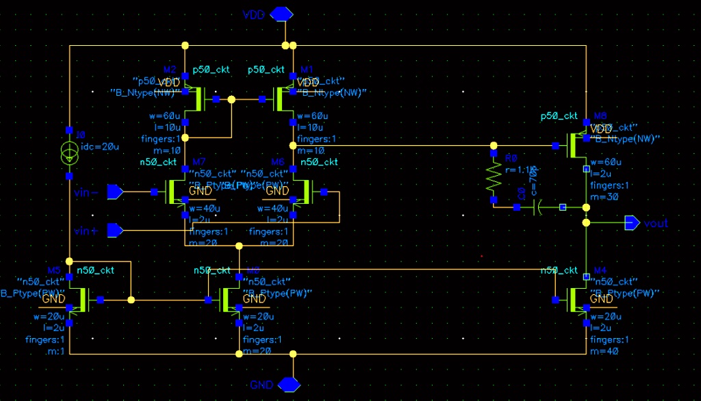 SOLVED: For a Miller op-amp, (above circuit diagram) CMOSN NMOS LEVEL=2 ...